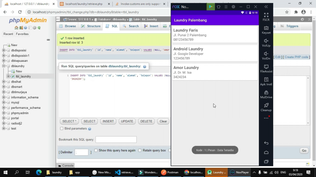 Android : Part 1 - Tutorial CRUD MySQL dengan Retrofit - ahmfarisi.com